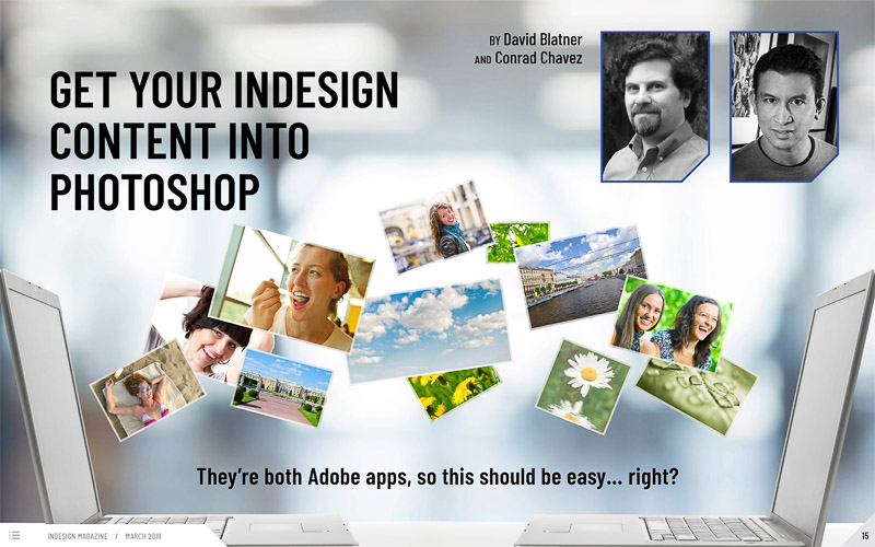 From InDesign to Photoshop: InDesign Magazine article | conrad chavez ...