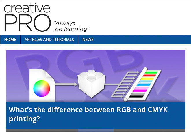 What’s the difference between RGB and CMYK printing? — CreativePro.com article | conrad chavez ...